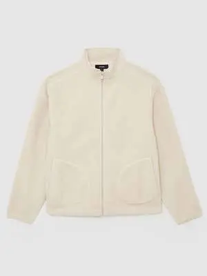 REISS Fleece Zip-through Jacket
