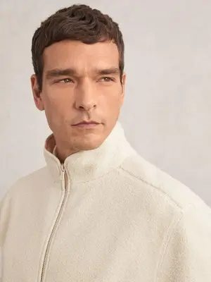 REISS Fleece Zip-through Jacket