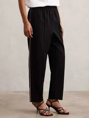 REISS Side-stripe Tapered Trousers