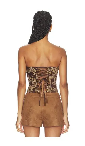L'Agence Paulette Strapless Corset Top In . Also