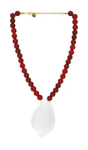 LOVERS AND FRIENDS Shell Pendant Necklace - Red