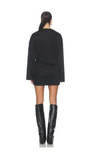 Attico Drape Slit Mini Dress In . Also