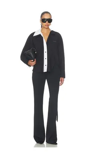 Attico Oversized Contrast Shirt In . Also