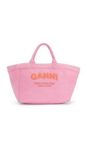 GANNI Xxl Shopper Beach Resort - Pink