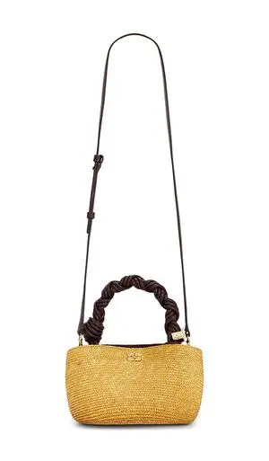 GANNI Bou Mini Straw Bag