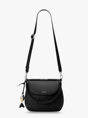 Loewe Pescador Raffia And Leather Handbag