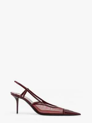 Saint Laurent Renée Mesh Pump With Cassandre Toe