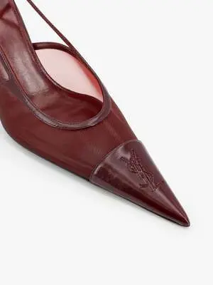 Saint Laurent Renée Mesh Pump With Cassandre Toe