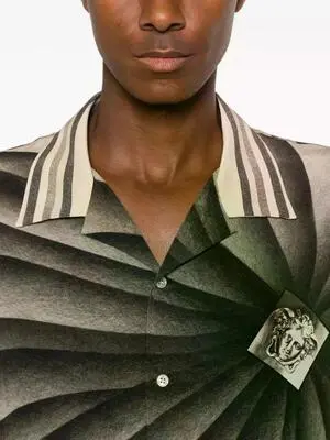 Versace The Vortex-print Silk Shirt