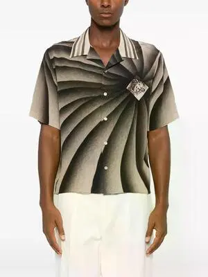 Versace The Vortex-print Silk Shirt