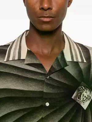 Versace The Vortex-print Silk Shirt