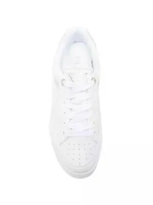 Guess Rhinestone Embellished Leather Sneakers