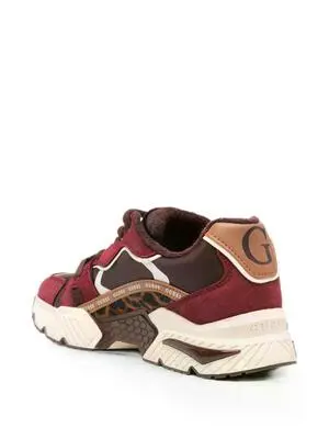 Guess Panelled Leopard Print Sneakers