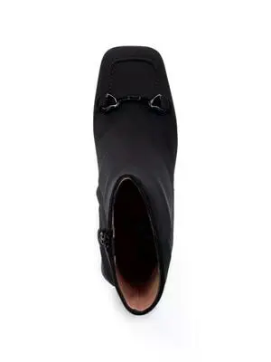 Moschino Horsebit Block-heel Ankle Boots - Black