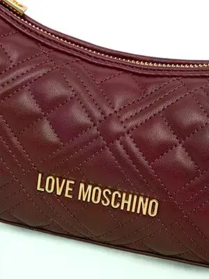 Moschino Quilted-finish Logo-plaque Shoulder Bag