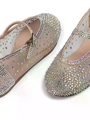 LE SILLA Nicole Crystal-embellished Ballet Flats