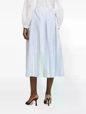 Armani Exchange Vertical-stripe Pleated Skirt