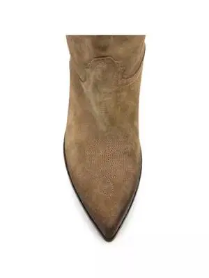 Elena Iachi Embroidered Pointed-toe Boots