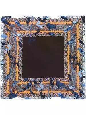 Etro Printed Border Pocket Square