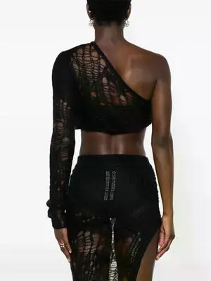Rick Owens Ziggy Open-knit Crop Top