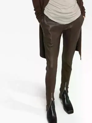 Rick Owens Skinny-cut Panelled Leather Trousers