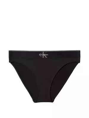 Calvin Klein Logo-waistband Briefs - Black