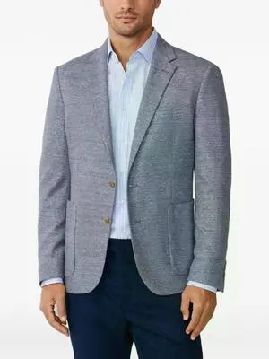 HACKETT LONDON Single-breasted Blazer - Blue