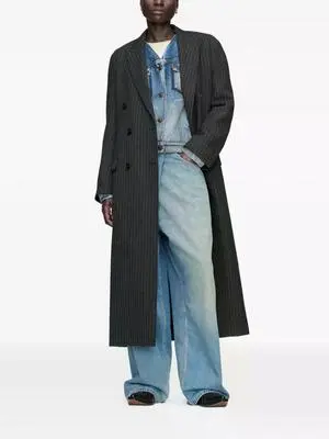 MAISON MARGIELA Herringbone-pattern Double-breasted Coat