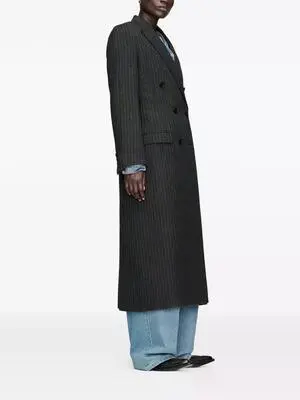 MAISON MARGIELA Herringbone-pattern Double-breasted Coat