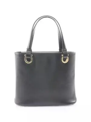 FERRAGAMO 2010s Gancini Handbag - Black
