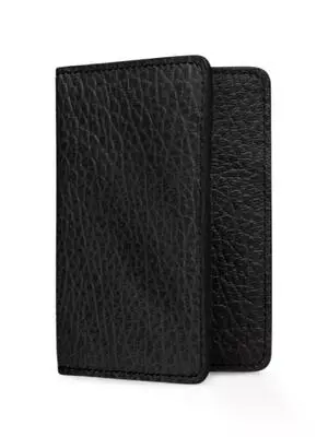 MAISON MARGIELA Four Stitches Grain Leather Cardholder - Black