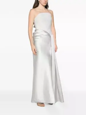 Solace London Strapless Draped Maxi Dress