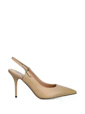 Moschino Pointed-toe Slingback Pumps - Neutrals