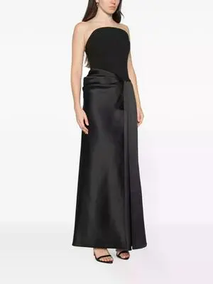 Solace London Seri Strapless Draped Maxi Dress
