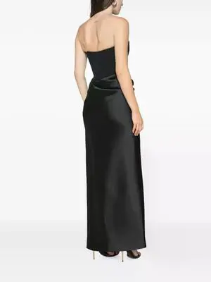 Solace London Seri Strapless Draped Maxi Dress