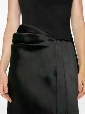 Solace London Strapless Draped Maxi Dress - Black