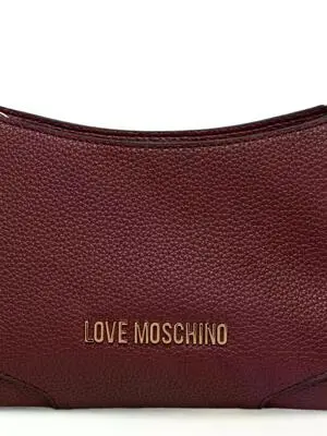 Moschino Logo-plaque Pebbled-effect Shoulder Bag
