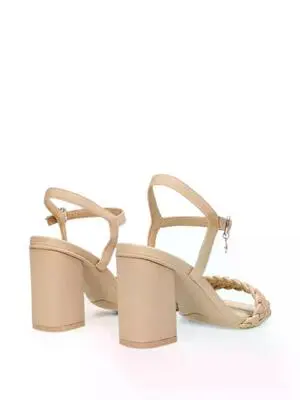 MEXX Braided Block-heel Sandals With Ankle Strap