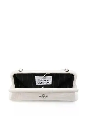 VIVIENNE WESTWOOD Orb Croc-effect Clutch Bag