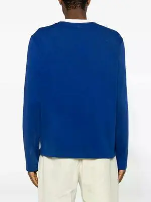 AMI Paris Slogan-print Long-sleeve T-shirt