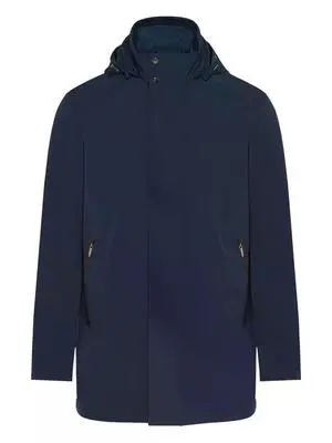 Paul & Shark Hooded Zip-fastening Coat - Blue