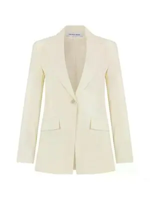 Veronica Beard Chandler Dickey Ruched-waist Single-breasted Blazer