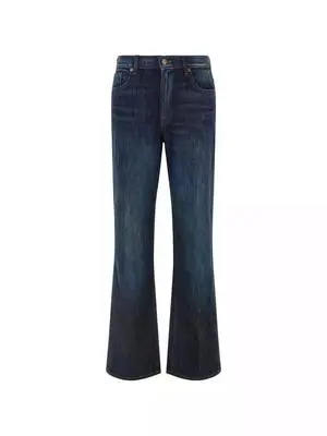 7 For All Mankind Stovepipe Flared-leg Jeans - Blue