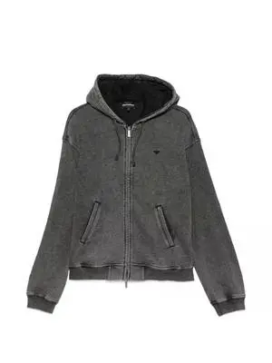 Emporio Armani Faded-effect Logo-patch Hoodie