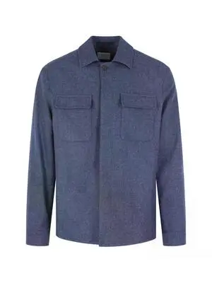 Eleventy Button-fastening Flap-pocket Coat - Blue