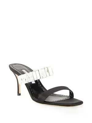 Manolo Blahnik Sakobay Crystal-embellished Sandals