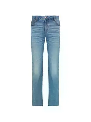 Armani Exchange Faded Whiskered Jeans - Blue