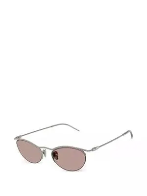 Giorgio Armani Oval Braided-effect Sunglasses