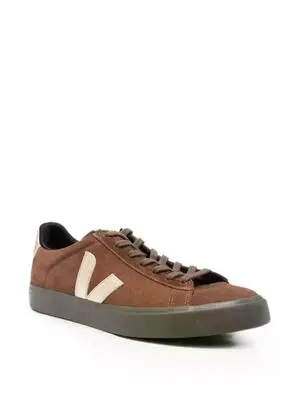 VEJA Suede Logo Patch Sneakers - Brown