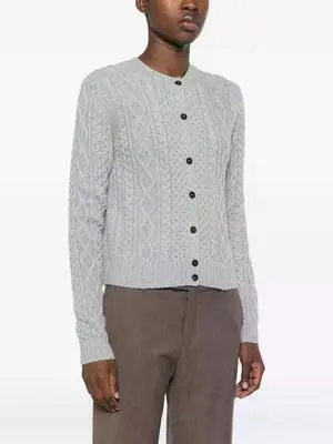 Eric Bompard Cable-knit Cashmere Cardigan - Blue